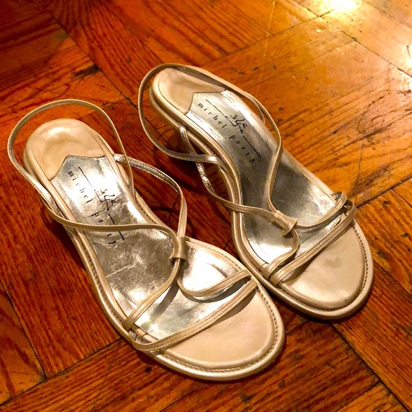 Michel Perry | Shoes | Vtg 9s Michel Perry Chunky Strappy Heels Like ...